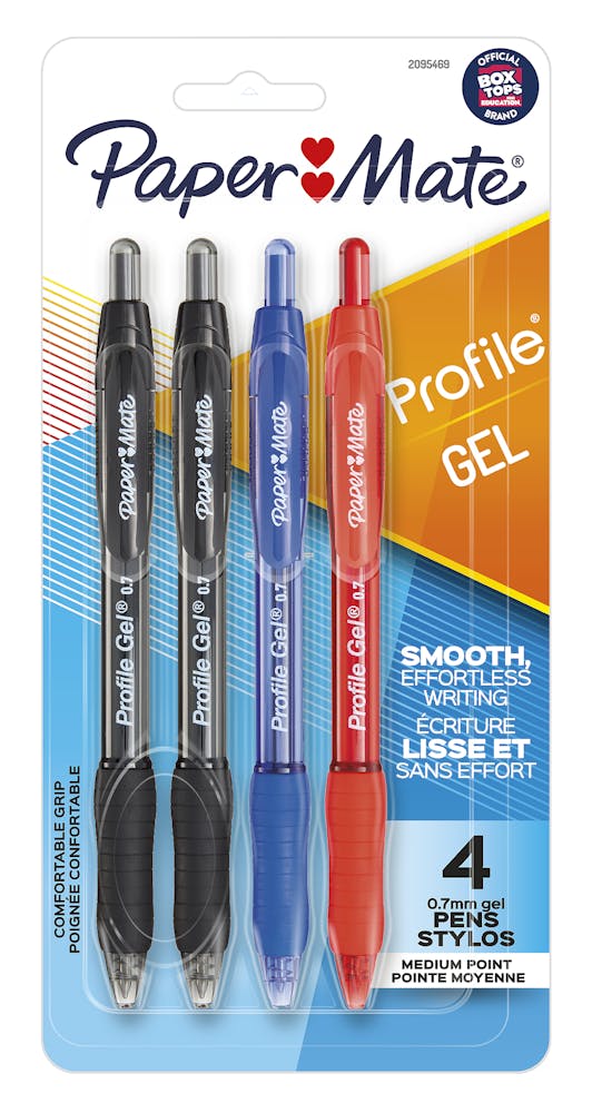 Paper Mate Profile Retractable Gel Pens, Medium Point (0.7mm) | Papermate