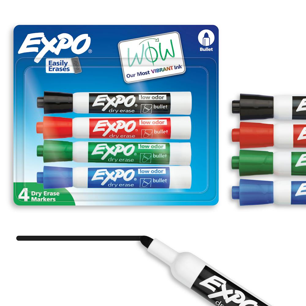 Marqueurs effaçables à sec EXPO à faible odeur, pointe conique | Expo CA