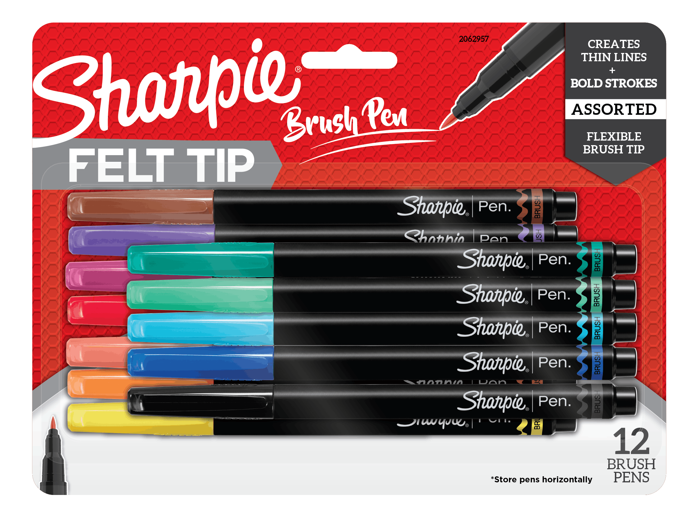 Brush tip pens store