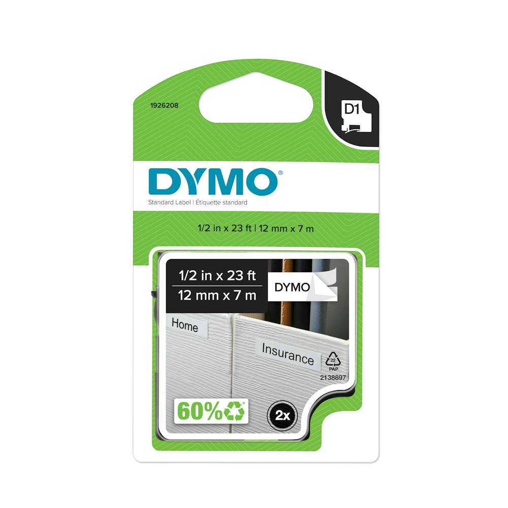 DYMO D1 Standard Labels, 2 Count | Dymo