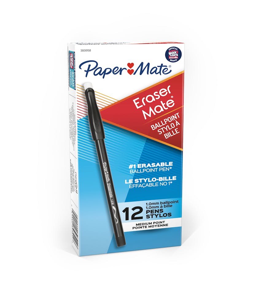 Paper Mate EraserMate Erasable Pens, Medium Point (1.0mm) | Papermate