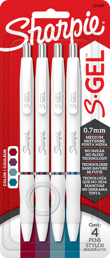 Sharpie® S-Gel Boligrafos de Gel, con Barril a la Moda, Barril Color ...