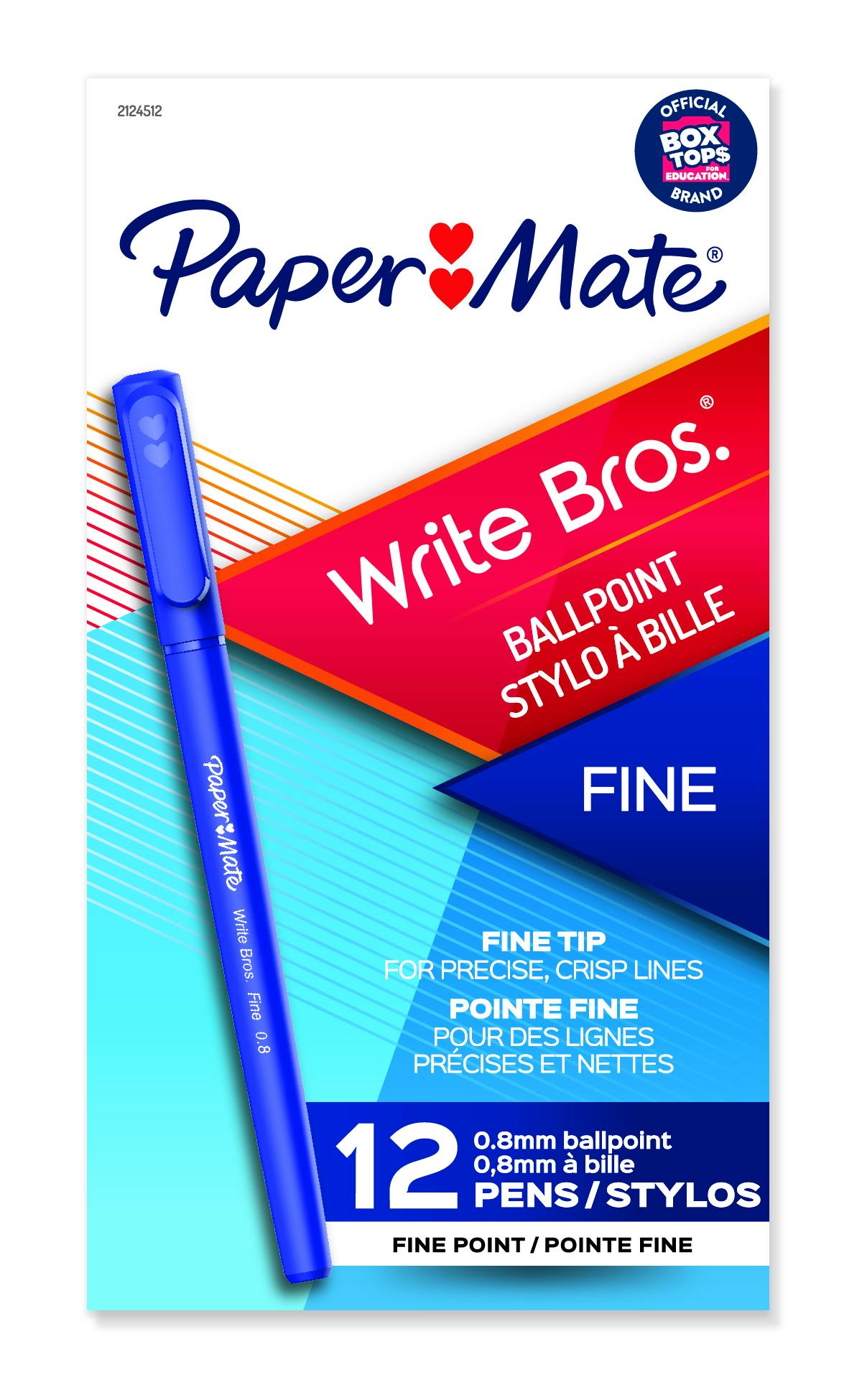 Paper Mate Write Bros. Ballpoint Pens Fine Point 0.8mm Papermate