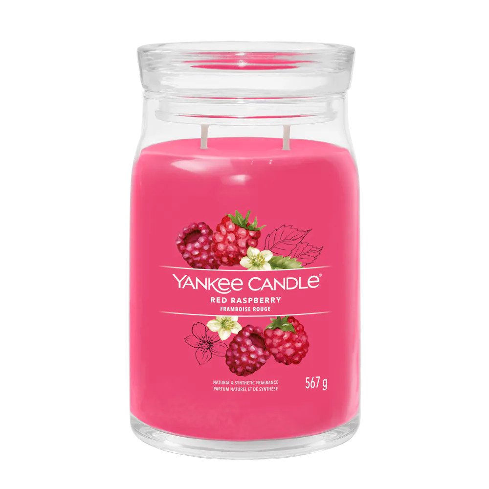 Candela grande Signature Red Raspberry | Yankee Candle