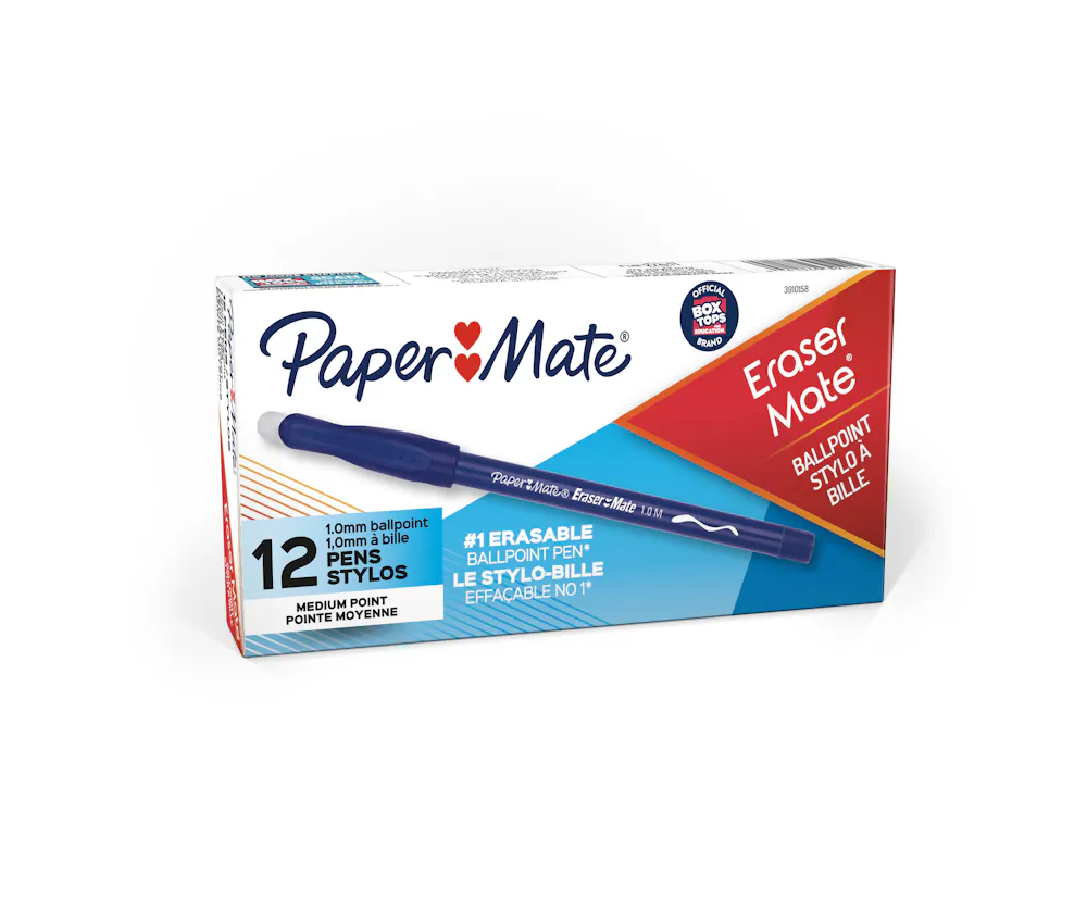 Paper Mate EraserMate Erasable Pens, Medium Point (1.0mm) | Paper Mate CA