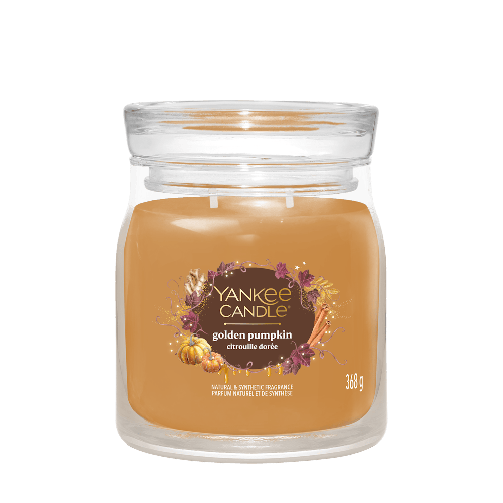 Golden Pumpkin Signature Medium Jar Candle - Signature Medium Jar ...