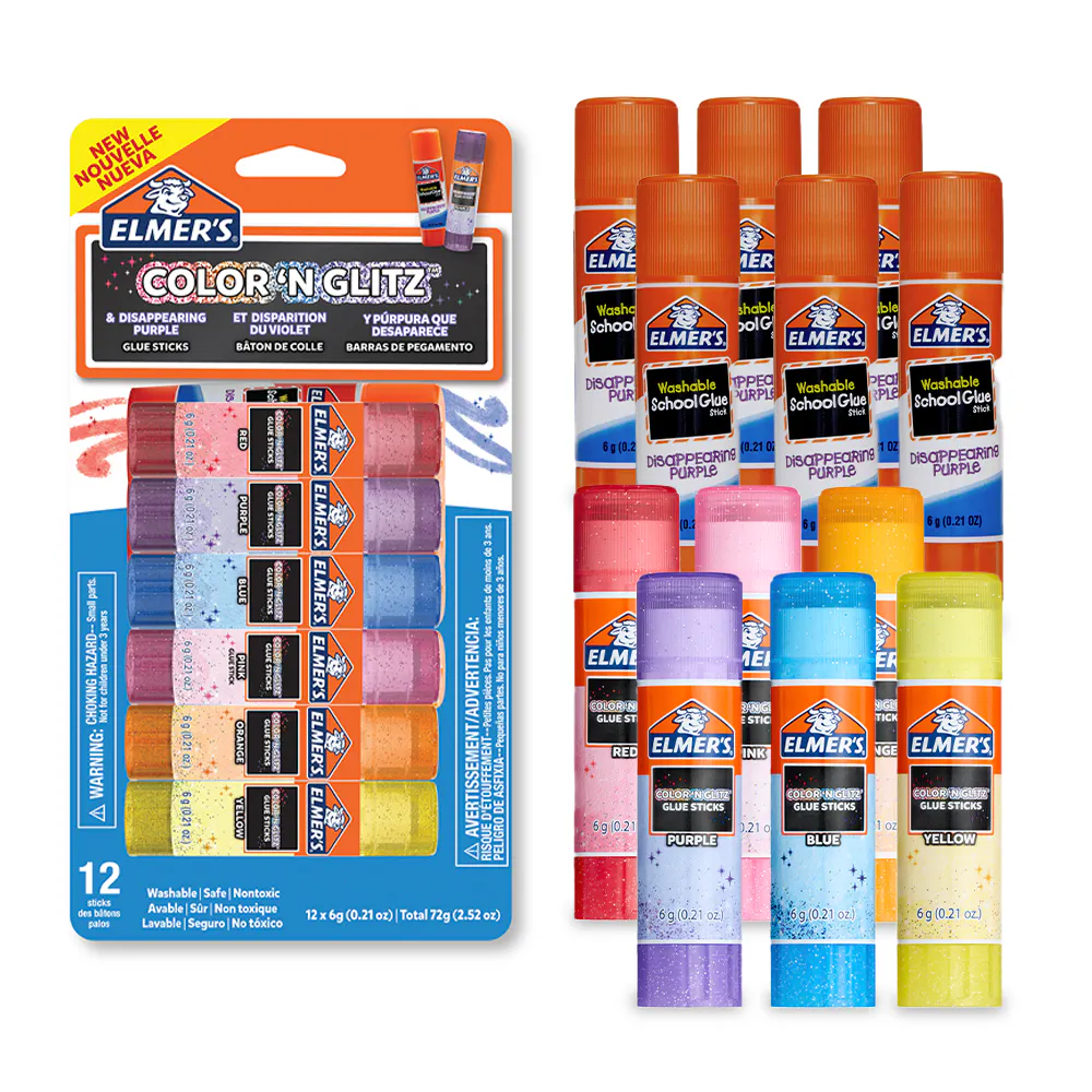 Elmer's Color 'N Glitz Glue Sticks | Elmers