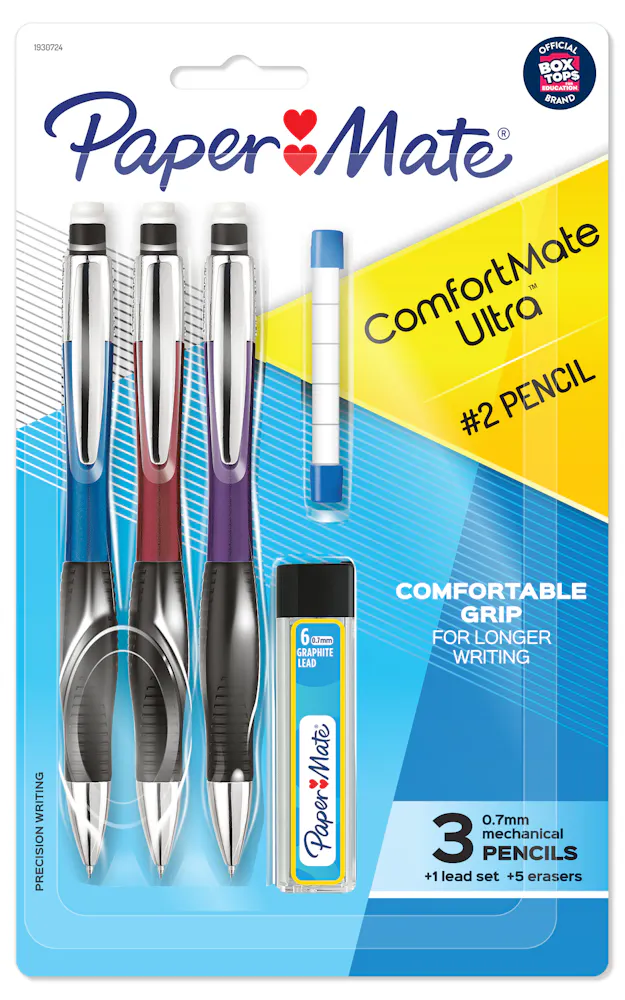 Paper Mate Comfort Mate Ultra Mechanical Pencil Sets, 0.7mm, HB #2 lead ...