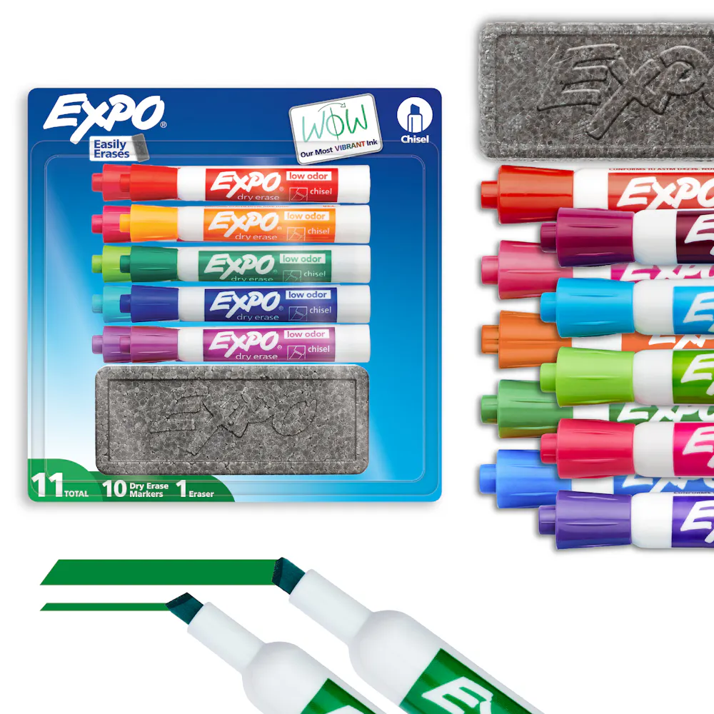 EXPO Low Odor Dry Erase Markers, Kit | Expo
