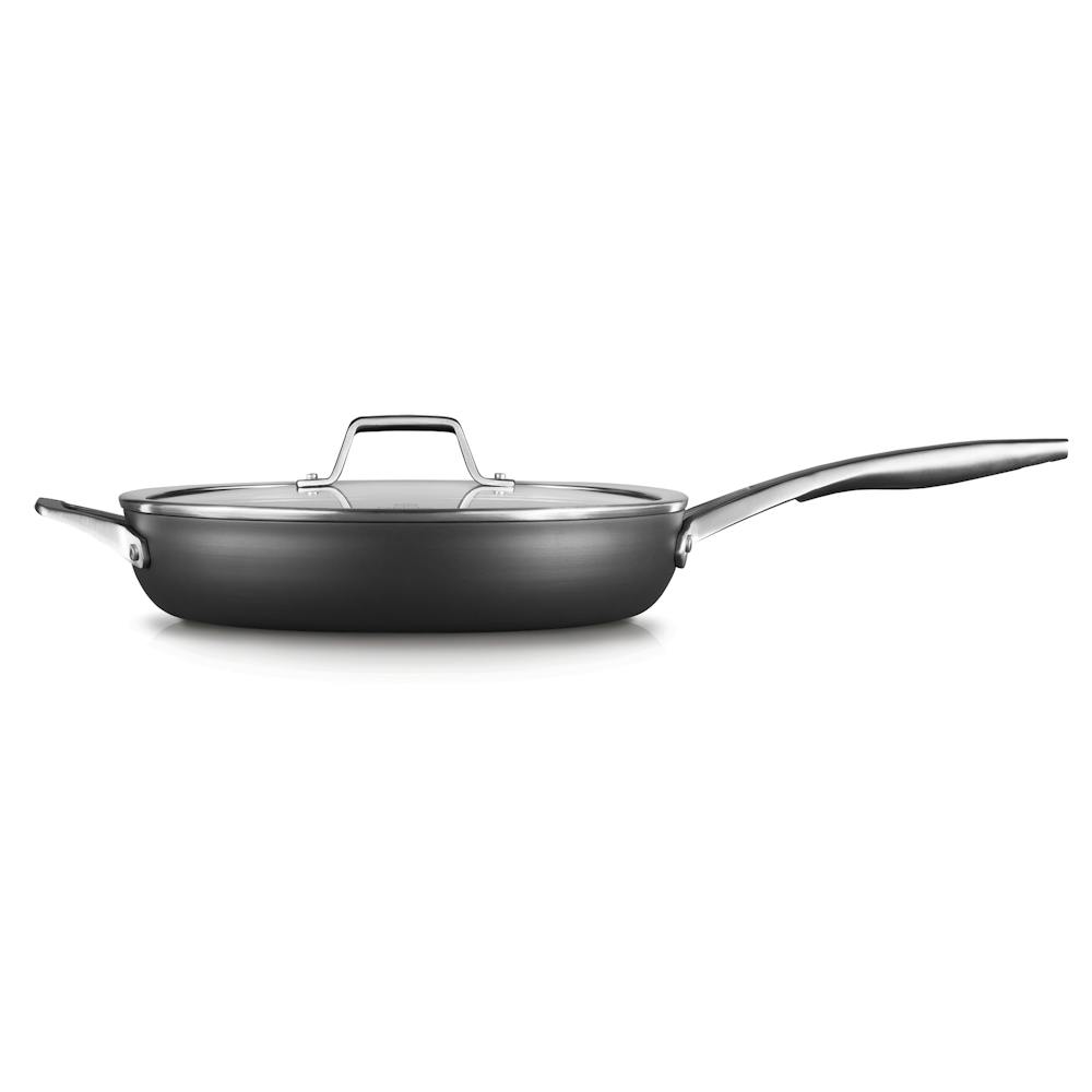 Premier™ Hard-Anodized Nonstick 12-Inch Frying Pan with Lid | Calphalon