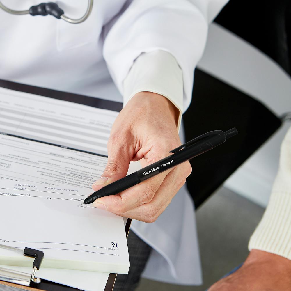 Stylo-bille rétractable Alpha de Paper Mate | Pointe moyenne (1,0mm ...