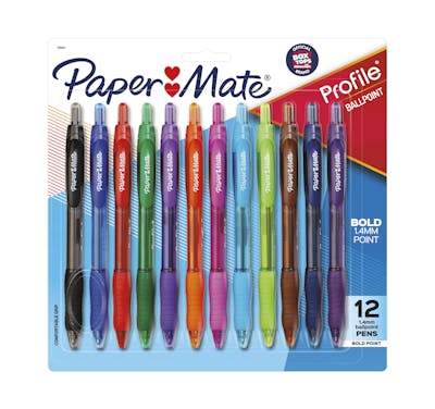 Paper Mate Profile Retractable Ballpoint Pens, Bold Point (1.4mm ...