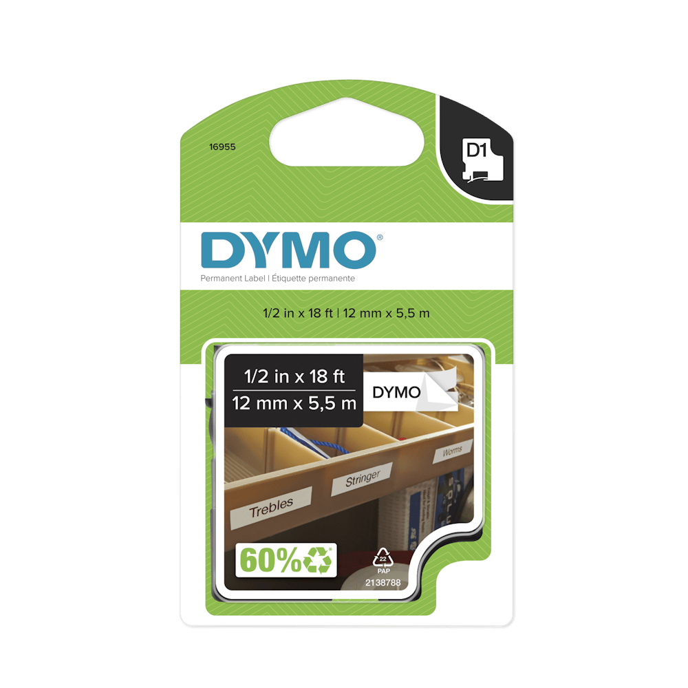 DYMO D1 Permanent Plastic Labels | Dymo