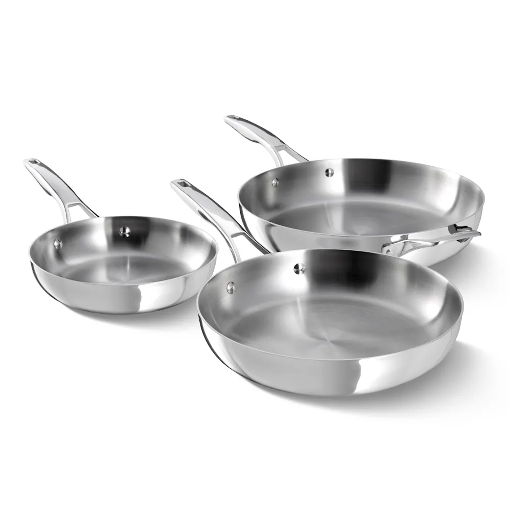 Premier Stainless Steel 3-Piece Fry Pan Set | Calphalon