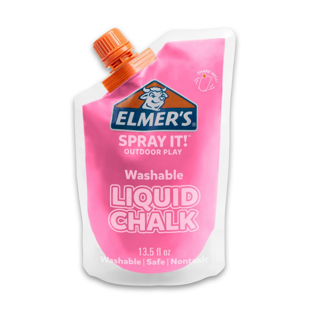 Elmer's Spray It! Outdoor Play Washable Liquid Chalk Refill Pouch, Pink ...