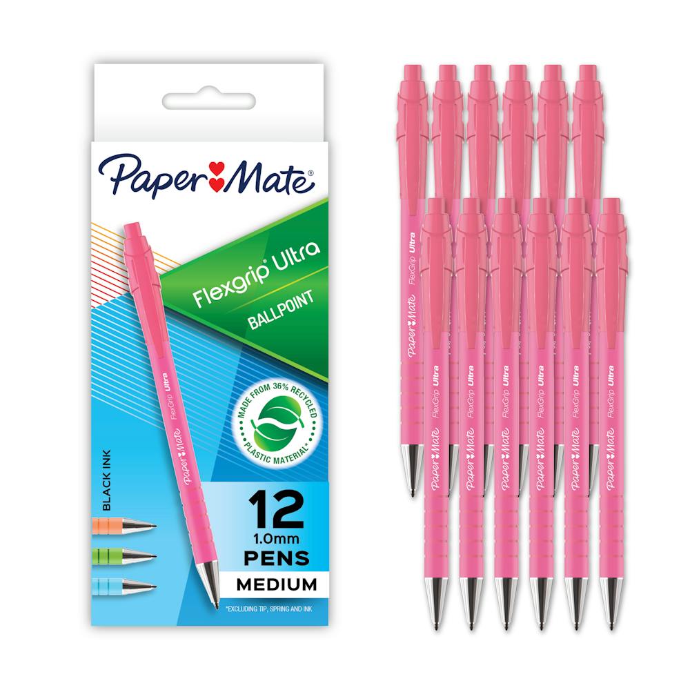 Paper Mate FlexGrip Ultra Retractable Ballpoint Pens, Medium Point (1 ...