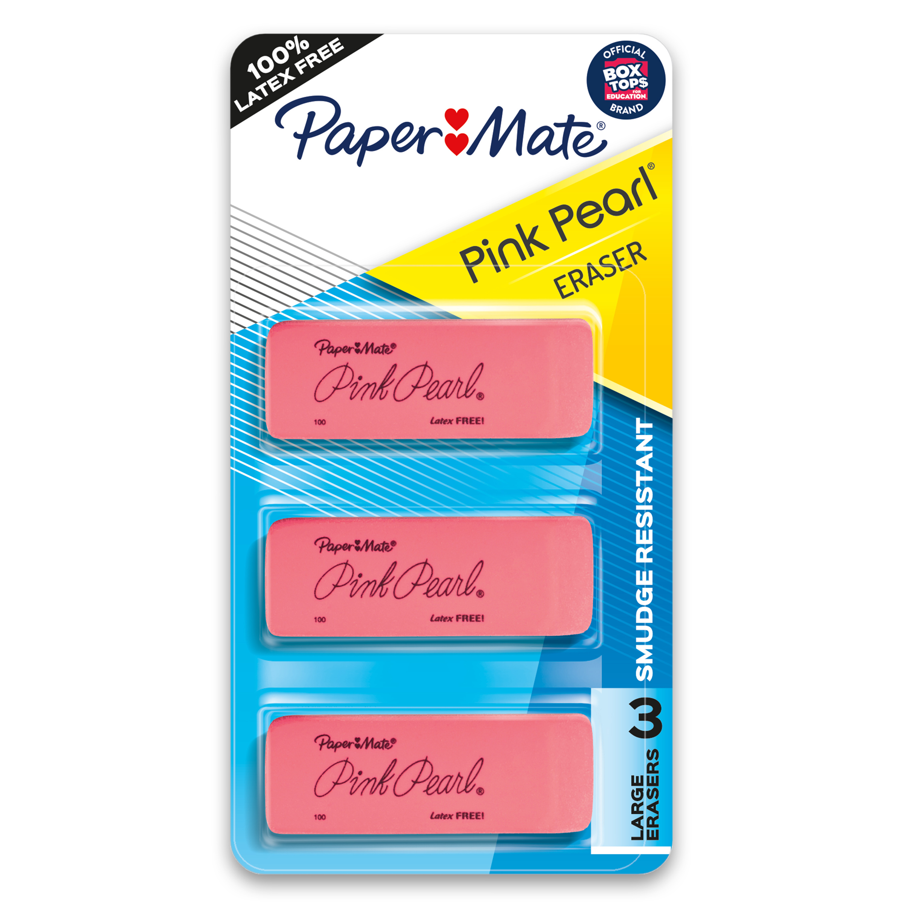 Paper Mate Large Pink Pearl Erasers Papermate